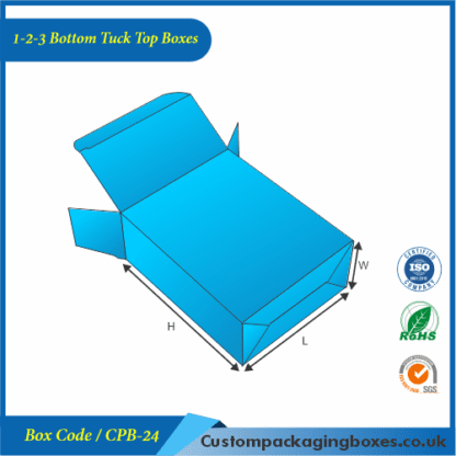 Custom 1-2-3 Bottom Tuck Top Boxes - 1-2-3 Bottom Tuck Top Boxes